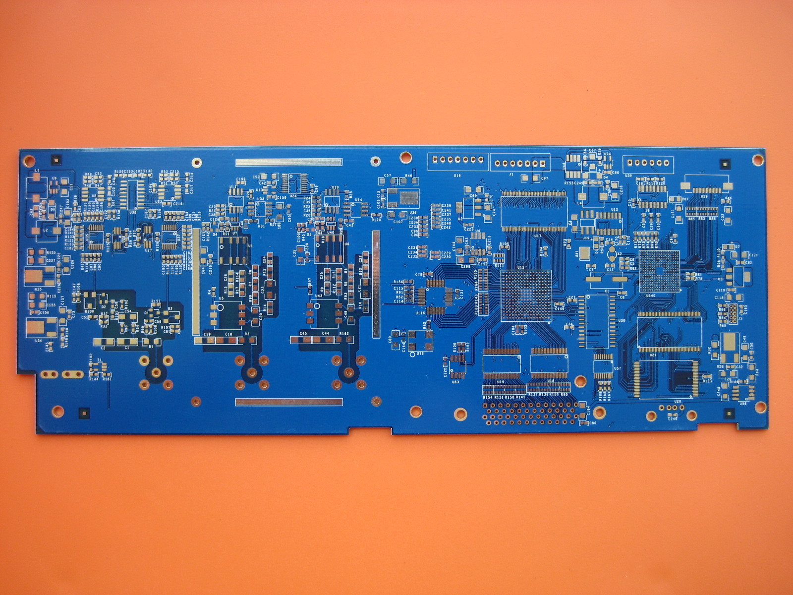 Professional Blue 4 Layer FR4 Flash Gold Bare Rigid PCB Board High ...